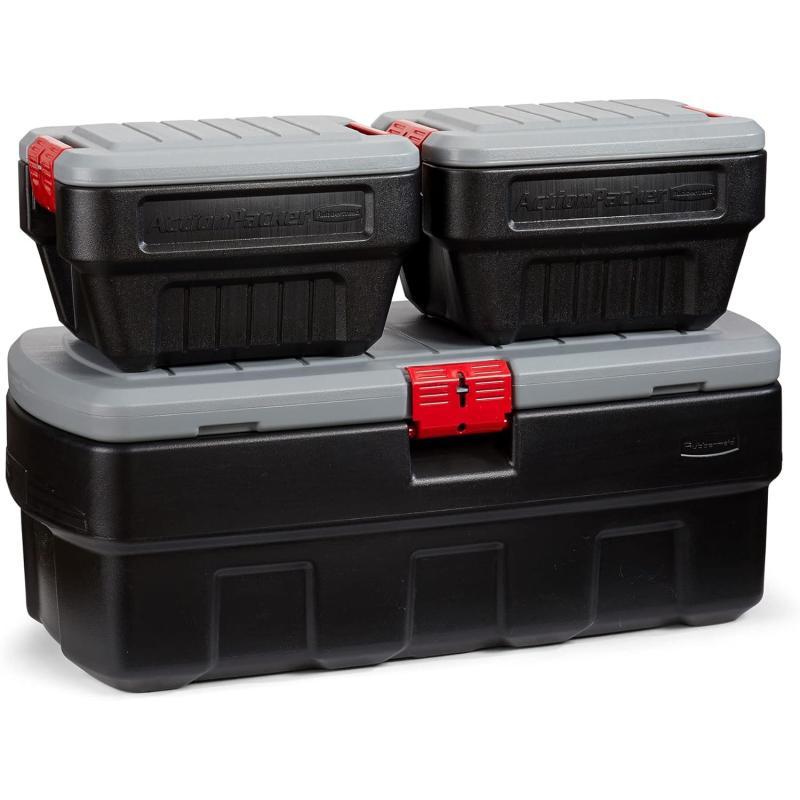 Rubbermaid ActionPacker️ 48 Gal with 8 Gal Containers Nested, Lockable ...