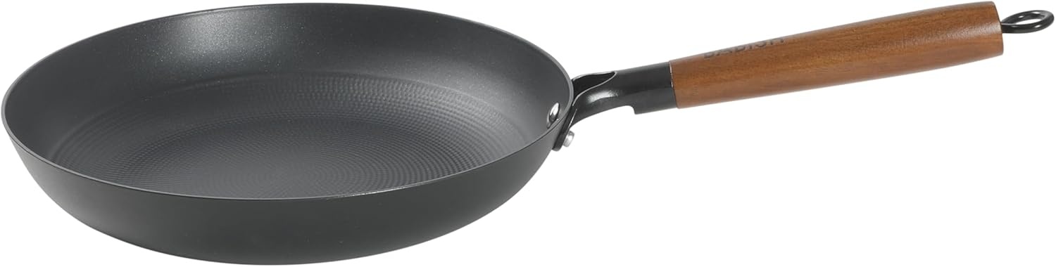 Babish 11 Inch Cast Iron Skillet with Wooden Handle, Pre-Seasoned ...