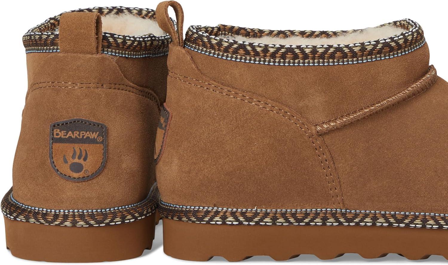 BEARPAW womens Super Shorty Deco II(Hickory II) - BEARPAW