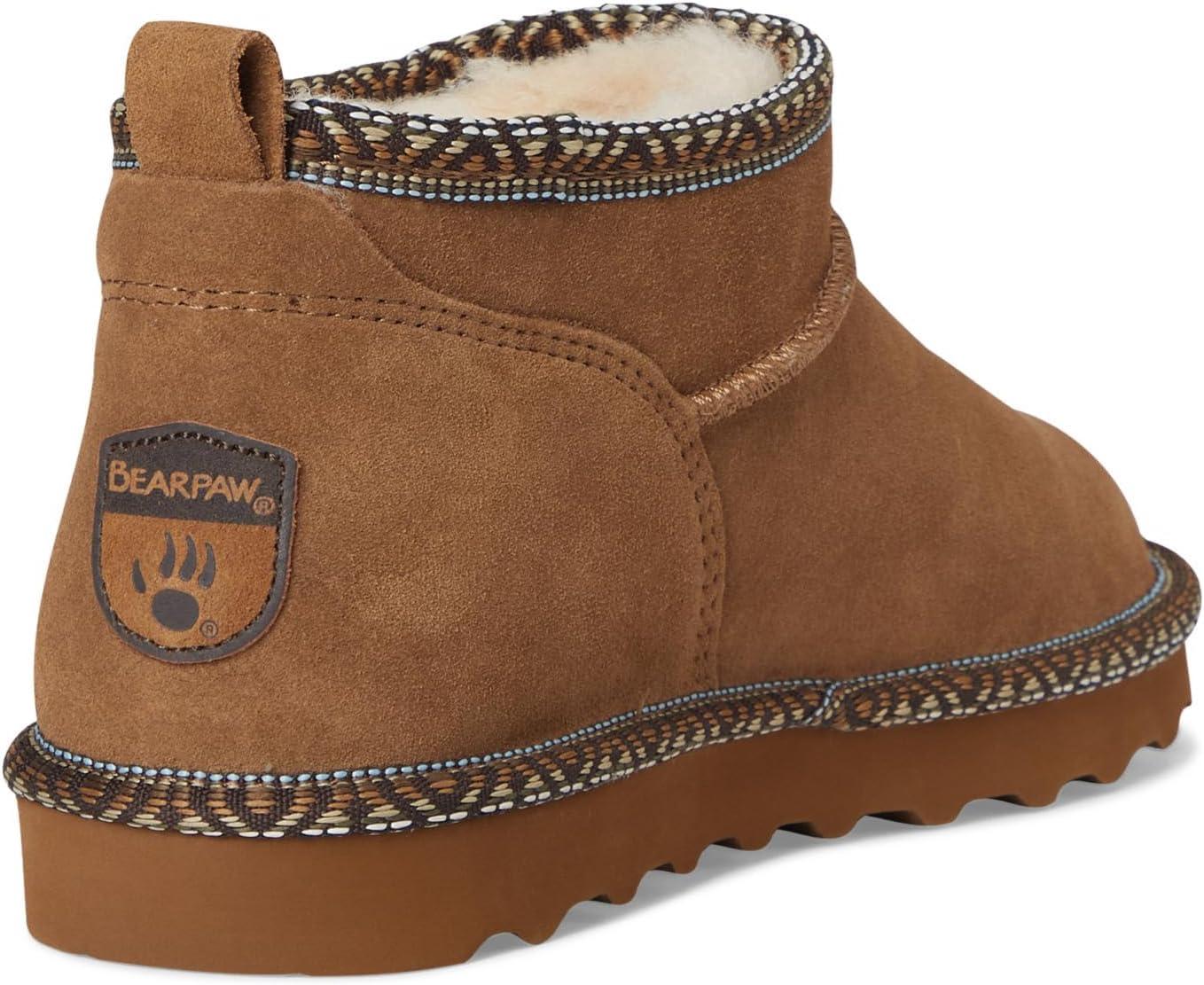 BEARPAW womens Super Shorty Deco II(Hickory II) - BEARPAW