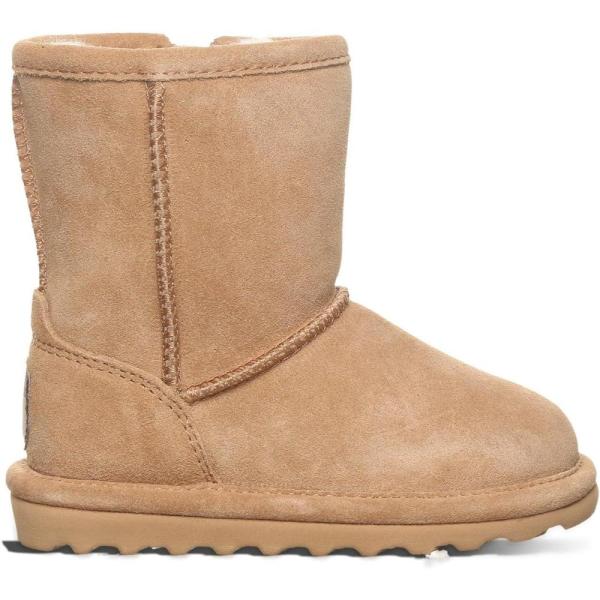 BEARPAW Girls Elle Zipper Boot, Toddler(Iced Coffee) - BEARPAW