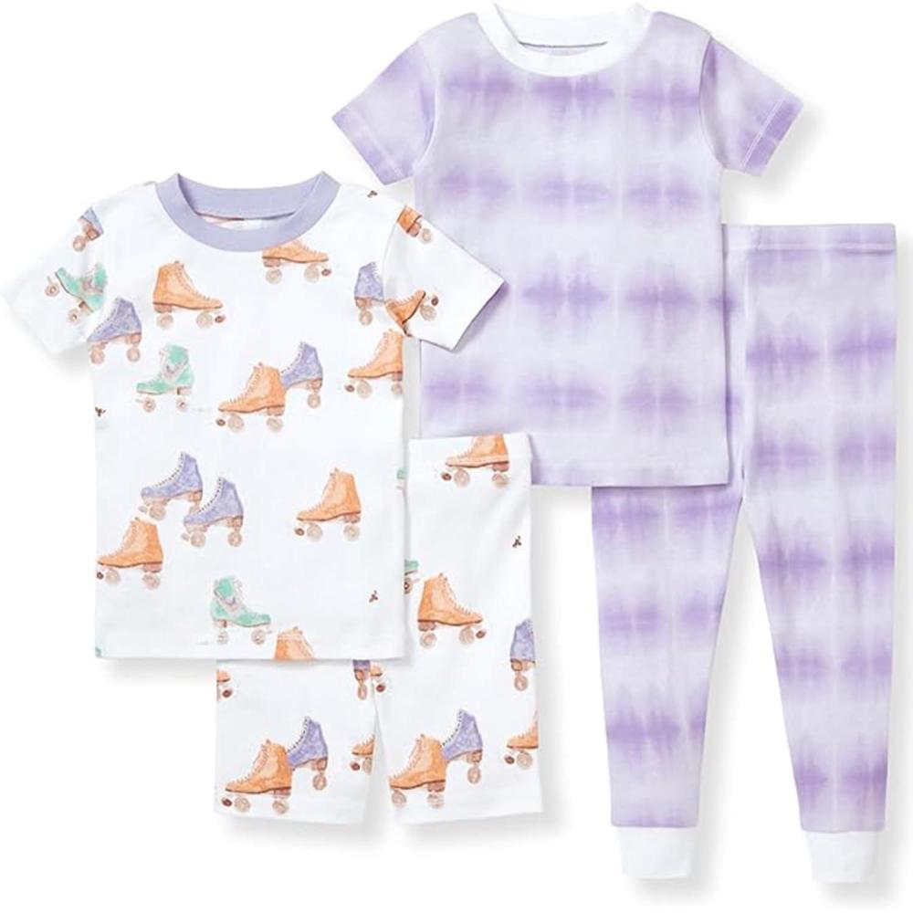 Burt’s Bees Baby baby-girls Pajamas, Short Sleeve Tee and Shorts 2 ...