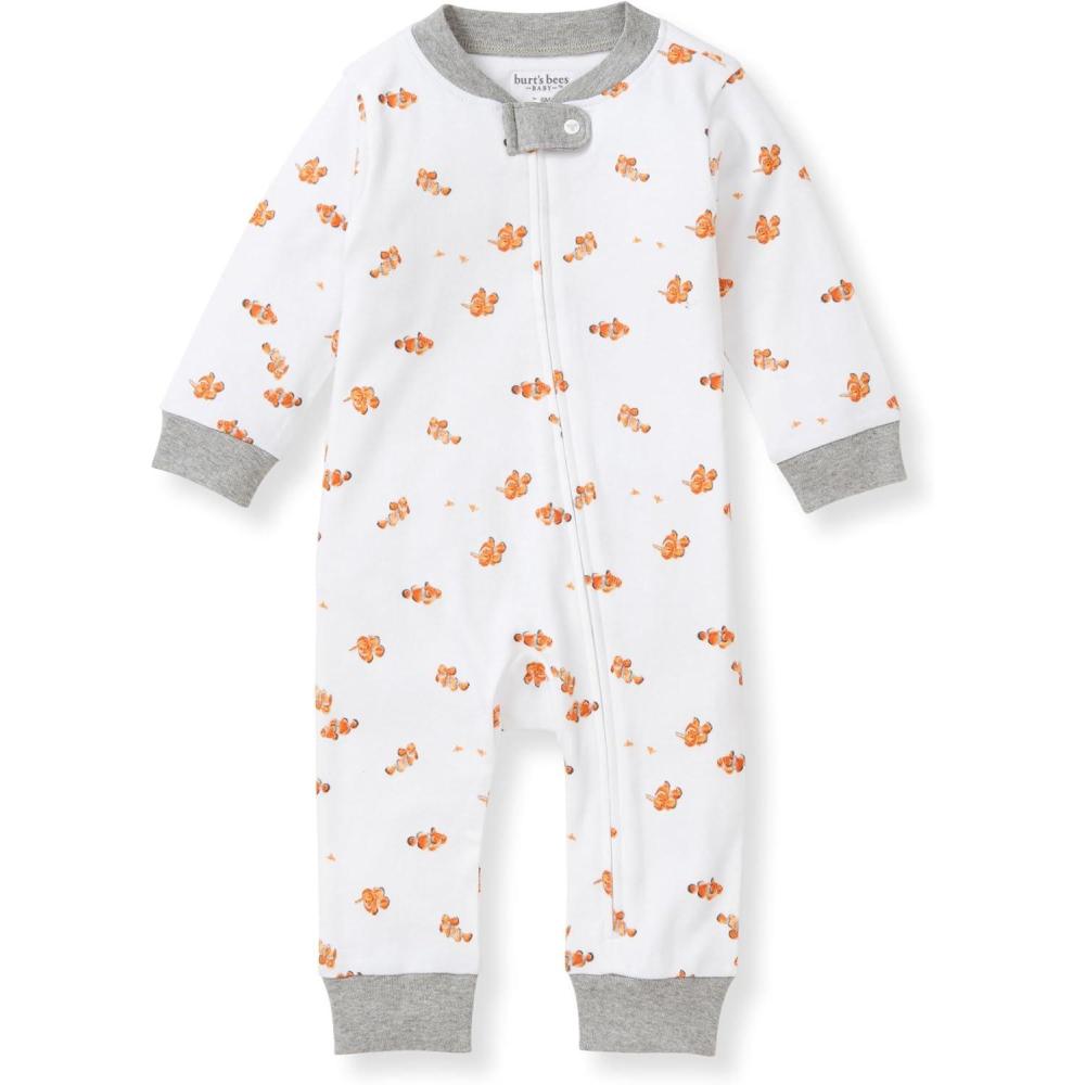 Burt’s Bees Baby Boys Sleep and Play PJs, 100% Organic Cotton One-Piece ...