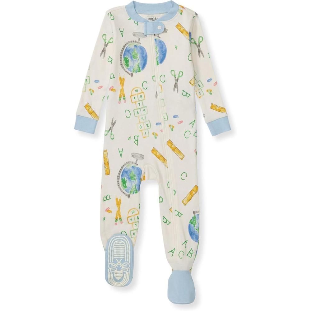 Burt’s Bees Baby Boys Sleep and Play PJs, 100% Organic Cotton One-Piece ...