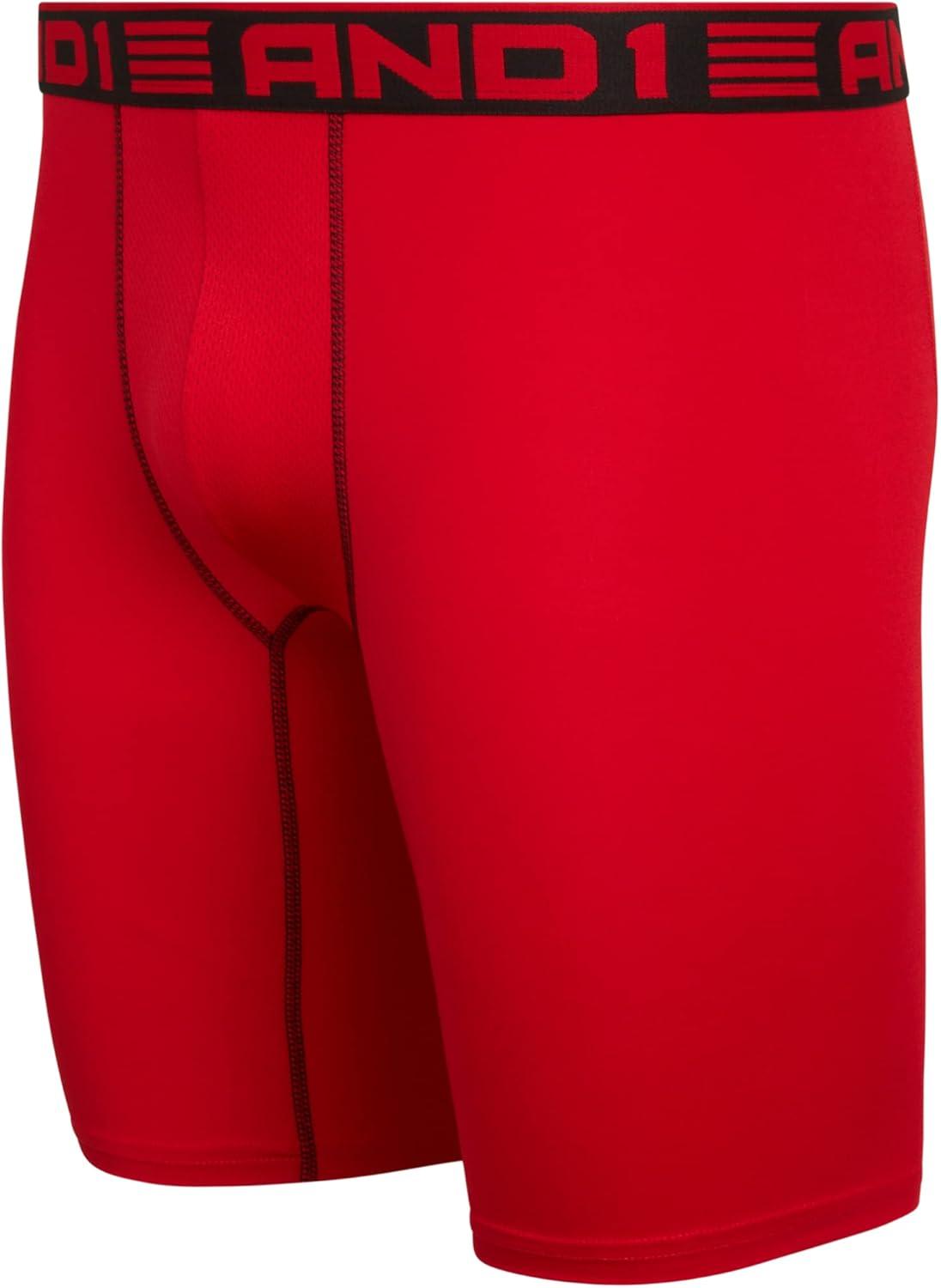 AND1 Men’s Underwear Boxer Briefs – 10 Pack Performance Long Leg ...